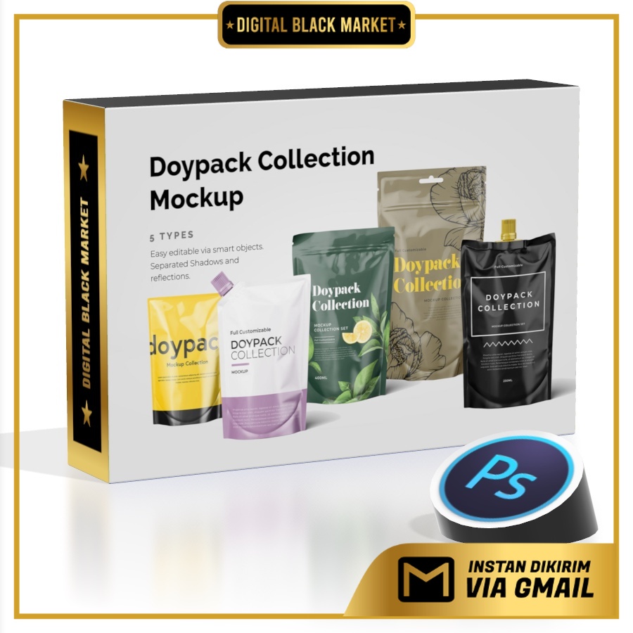 Jual ID6517 - Doypack Mockup Collection for Photoshop | Koleksi Mockup ...