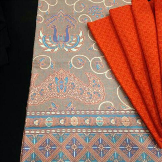 Jual Paket Kain Batik Soft Sayap dan Embos Merah | Shopee Indonesia