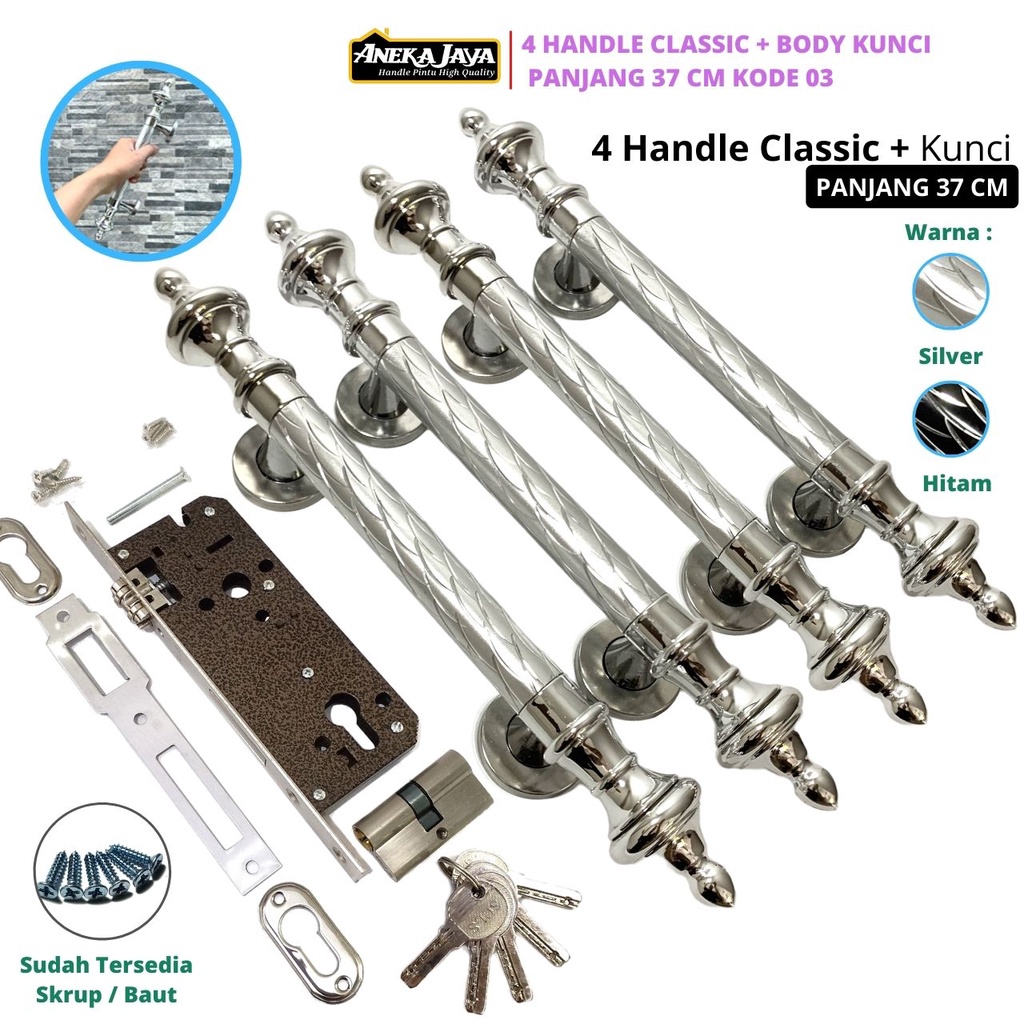 Jual Handle Pintu Rumah Utama Panjang 37 Cm Gagang Tarikan Pegangan ...
