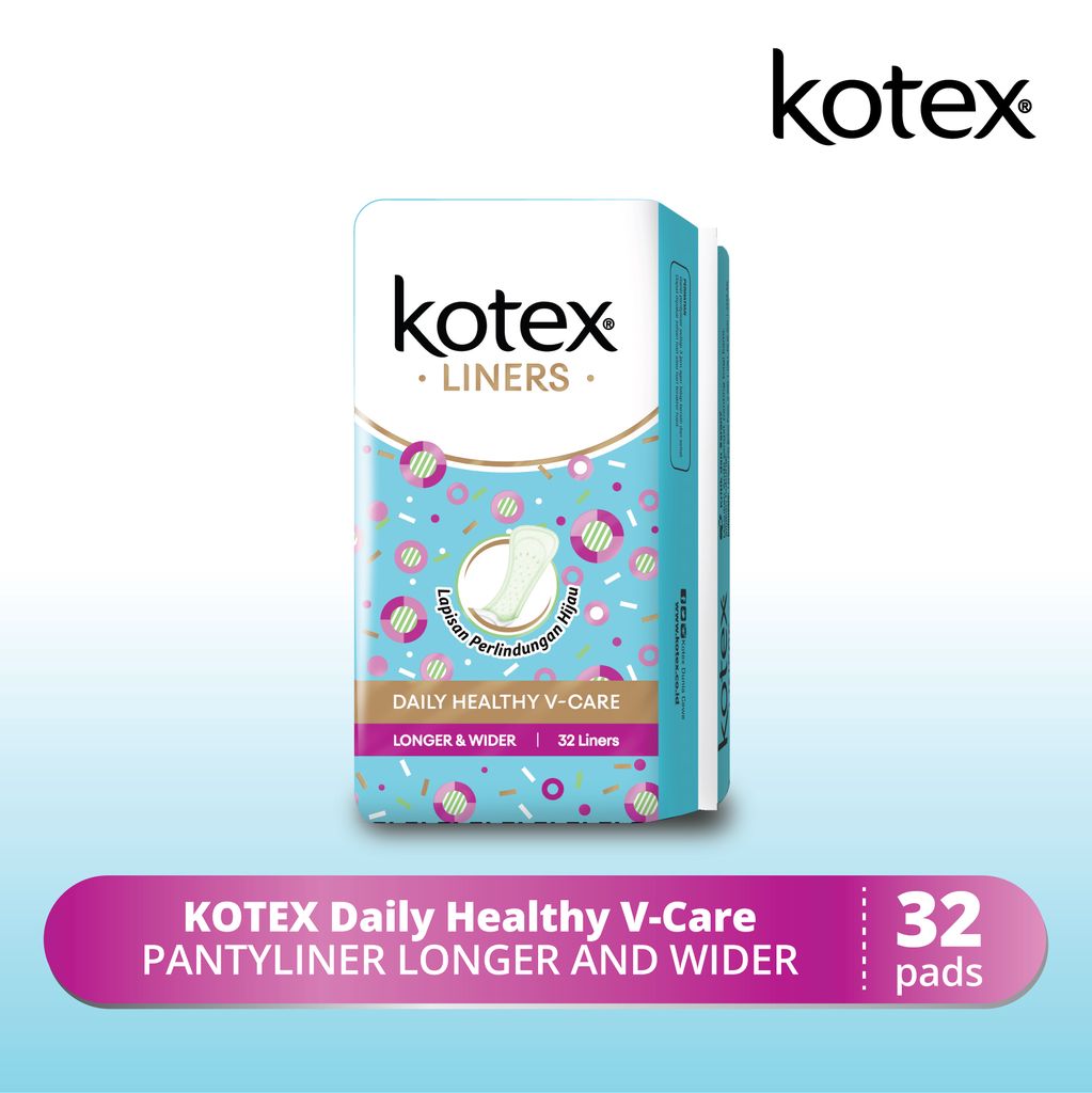 Jual Kotex Liners Daily Healthy V-Care Longer & Wider 32s | Shopee ...