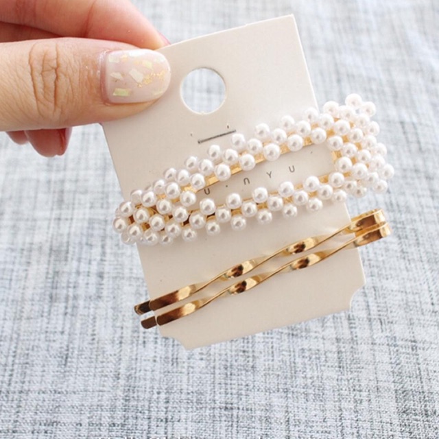 Jual Jepit mutiara set jepitan mutiara set set pearl hairpin hairclip ...