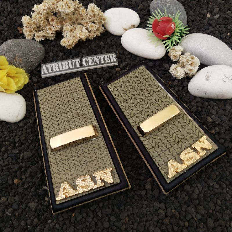 Jual Pangkat Pdh ASN Sumsel 3A kain Akrilik Lis Hitam | Shopee Indonesia