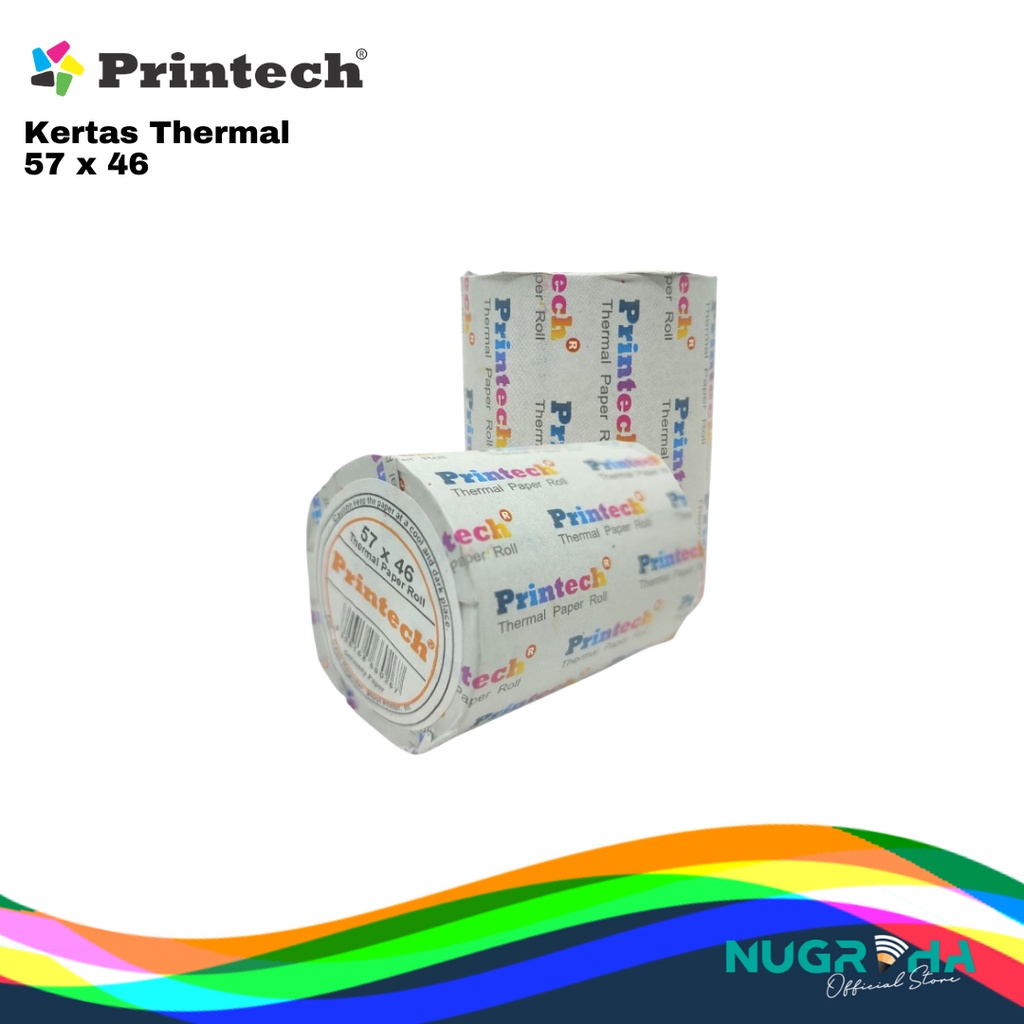 Jual KERTAS THERMAL 57 X 46 PRINTECH 1 ROLL | Shopee Indonesia