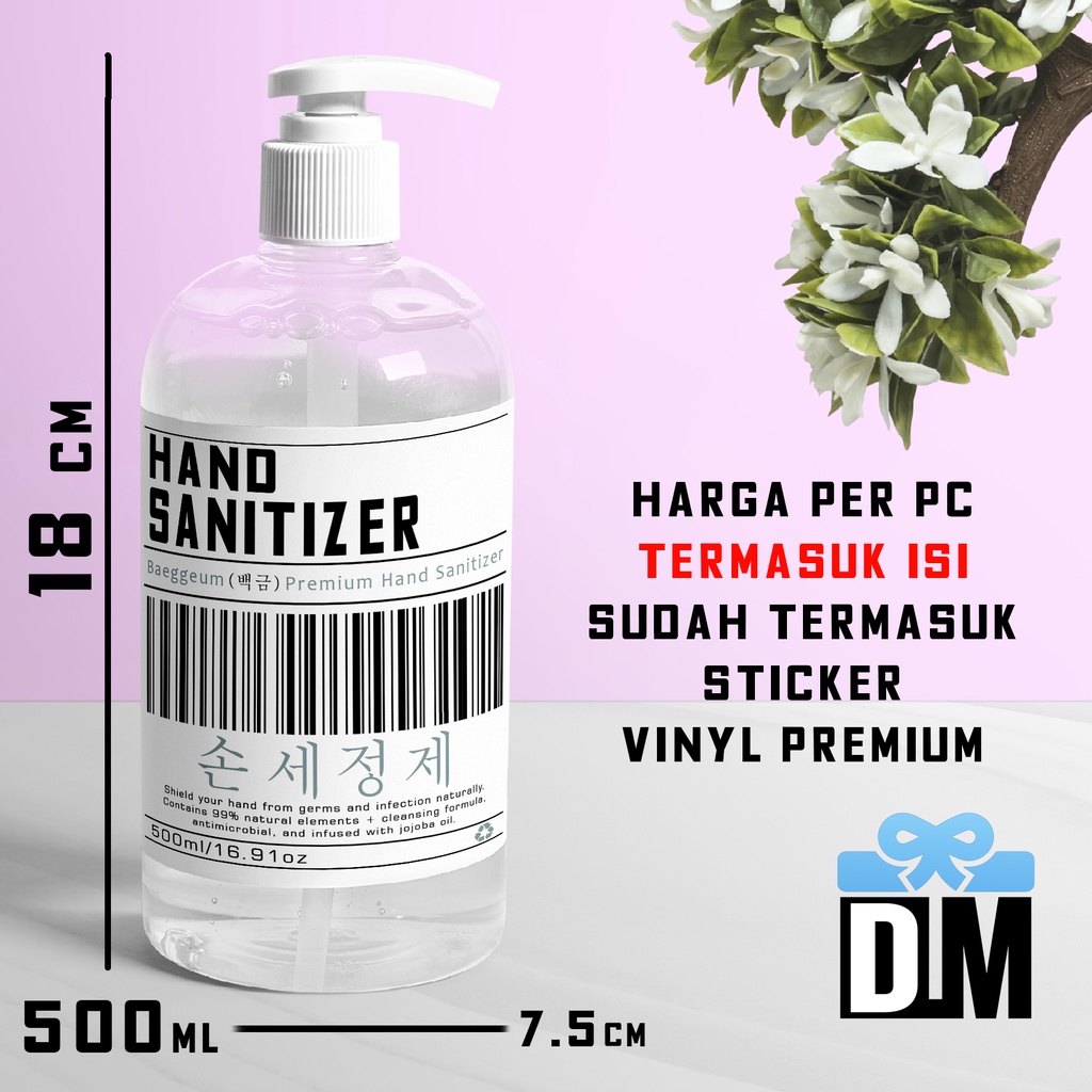 Jual Botol Hand Sanitizer + Isi Gel 500ml Korea Bisa Pilih Warna Botol ...
