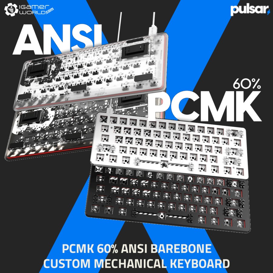 Jual Pulsar PCMK ANSI 60% Barebone Custom Mechanical Gaming Keyboard ...