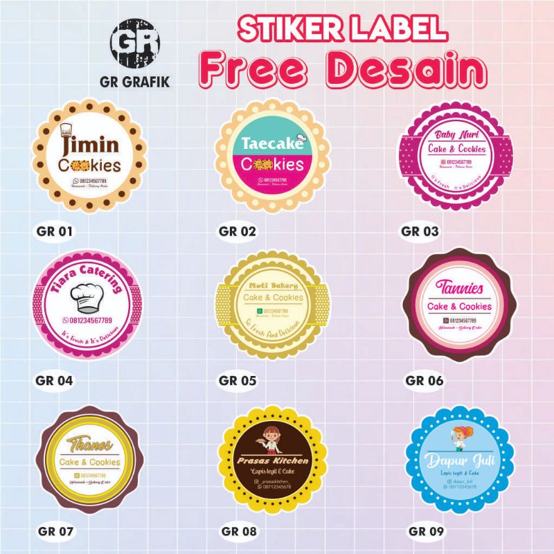 Jual (Beli 10 Gratis 1) GRATIS DESIGN, STIKER LABEL CHROMO BONTAK ...