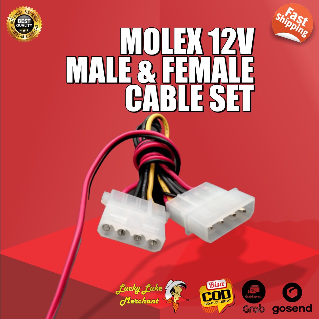 Jual Kabel Molex 12V CPU Power Supply Cable for Kipas Fan CPU ...