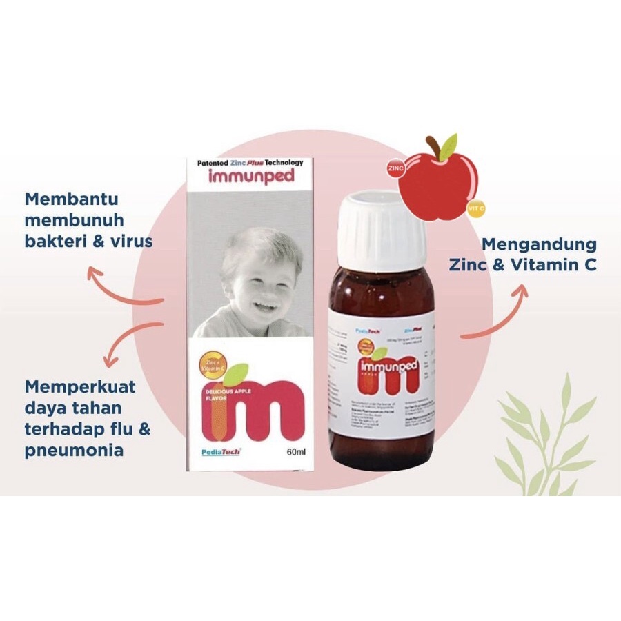 Jual Immunped imunped kids syrup 60ml 100ml multivitamin anak Sirup ...