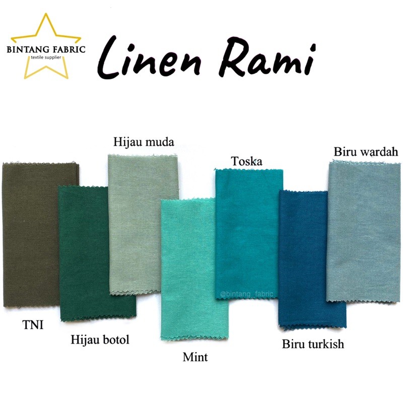 Jual 1 Rol Kain Bintang Fabric Katun Linen Rami 50 yard | Shopee Indonesia