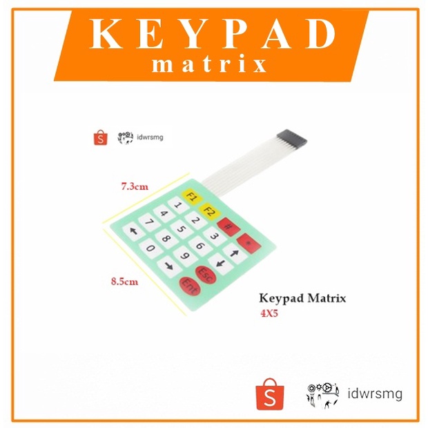 Jual Keypad membrane 4x5 Matrix Array keyboard 20 KEY switch 4*5 20 ...