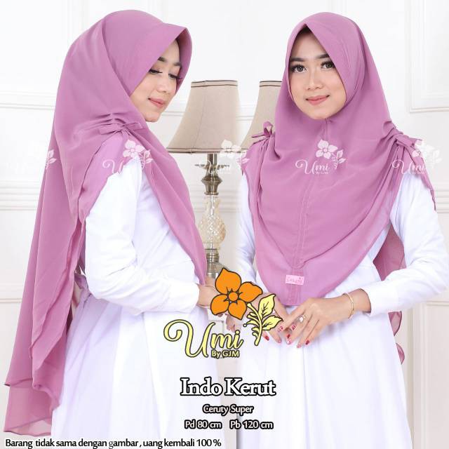 Jual Khimar Serut 2 Layer Jumbo Ceruty Armany Jilbab Syari Jumbo Hijab Khimar Ceruty Kerudung ...