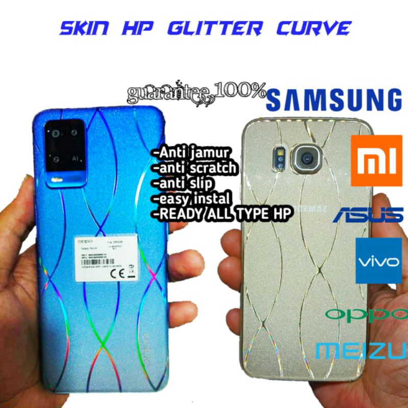 Jual garskin hp glitter curve anti jamur skin hp all merek all type ...