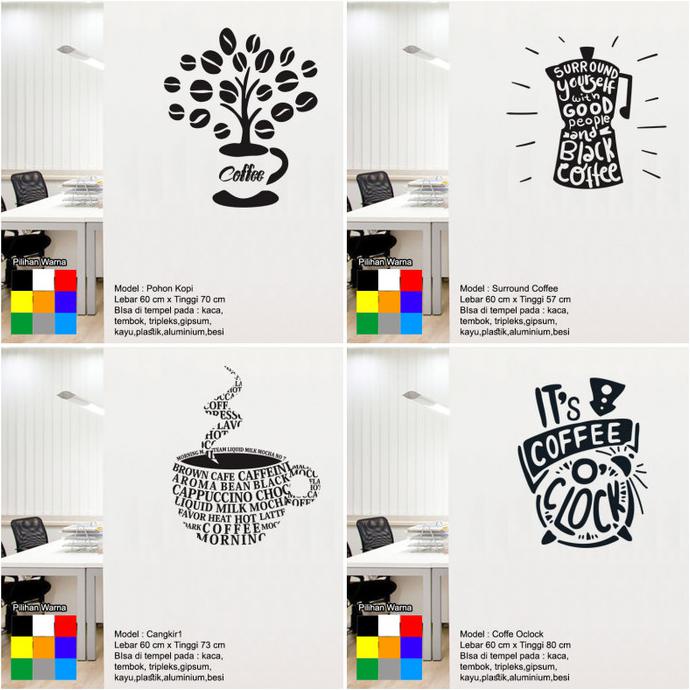 Jual Stiker Aneka Kopi Dinding Kaca Pintu Cafe Resto Coffeeshop Sticker ...