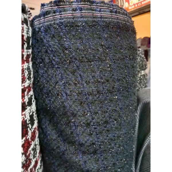 Jual kain/bahan tweed akrilik garment | Shopee Indonesia