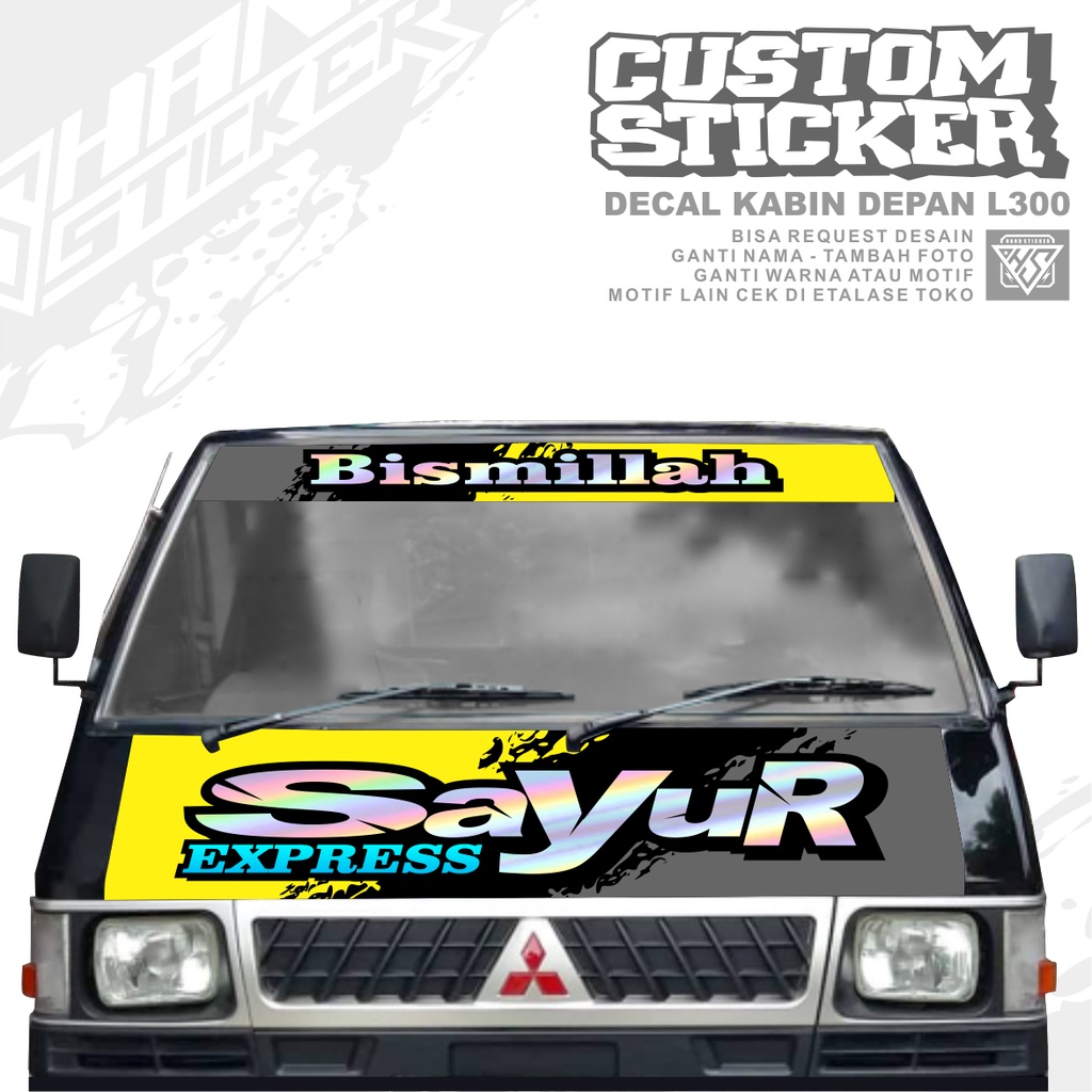 Jual Sticker l300 Atau Decal Print Custom Kabin Depan L300 Bisa Request ...