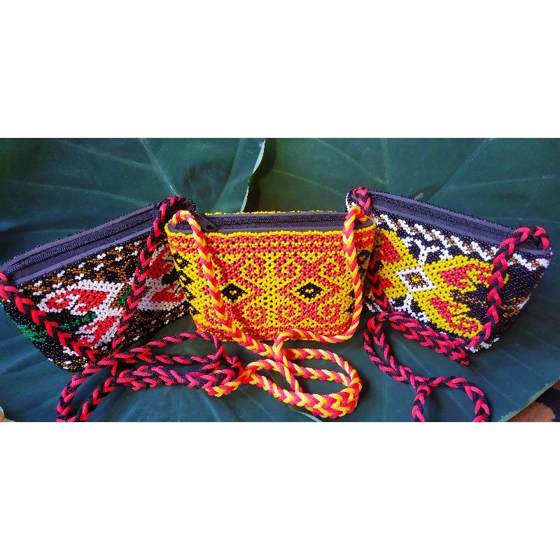Jual tas manik selempang 17x10 motif tiung khas kalimantan | Shopee ...
