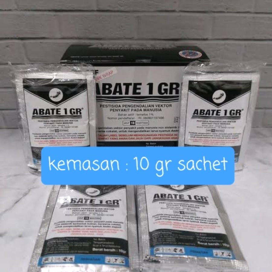 Jual Obat Nyamuk Sachet Abate 1 GR 10 gram Instan Jentik Nyamuk ...