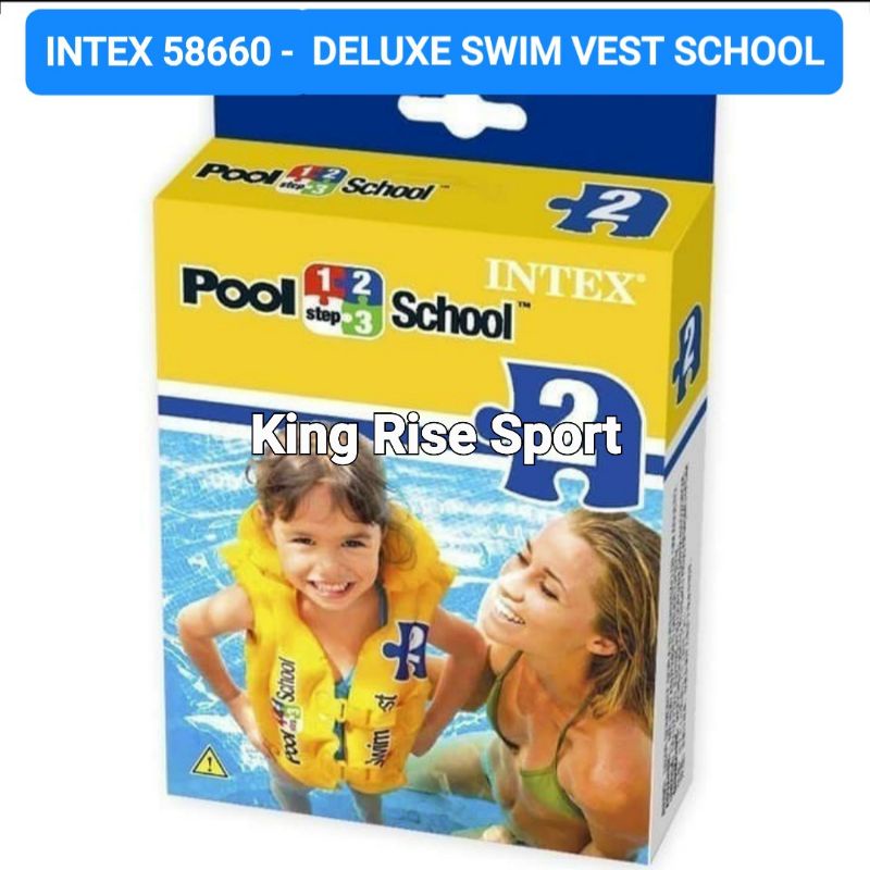 Jual Rompi/ Pelampung Renang Anak Deluxe Swim Vest School Intex 58660 ...