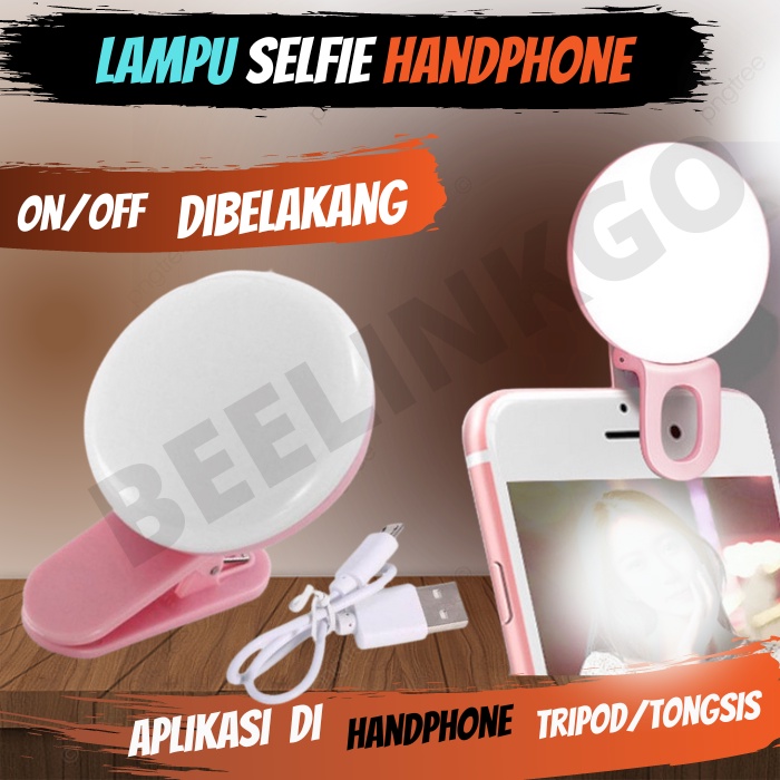 Jual Lampu Selfie Ring Light Mini Clip Jepit Untuk Handphone Tripod ...
