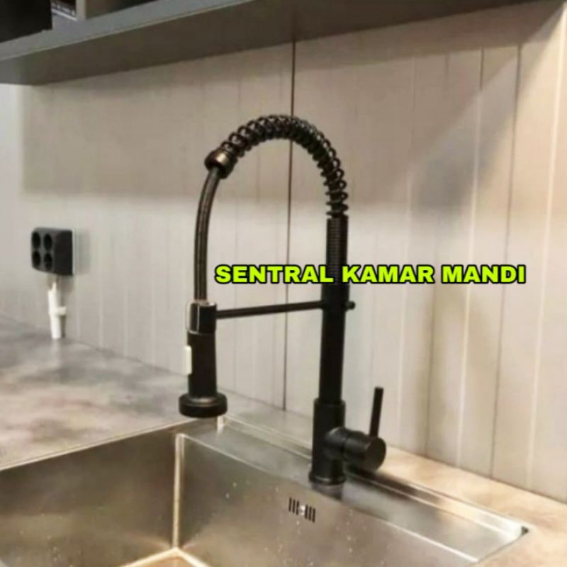 Jual Kran Angsa Tarik Hitam Kran Pantry Hot And Cold Black Kran Tarik ...