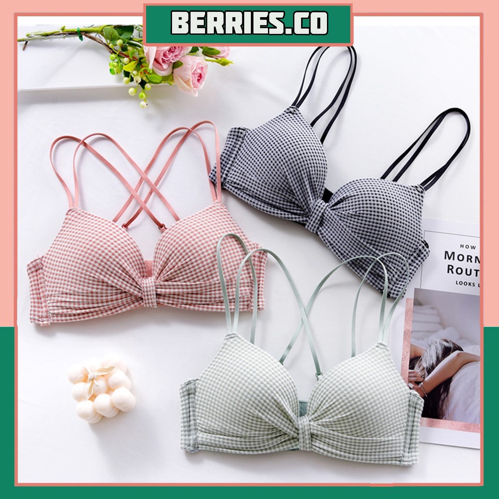 Jual BRI* BR446 Bra Bh Renda Wanita Push Up Seksi Seamless Sexy Full ...