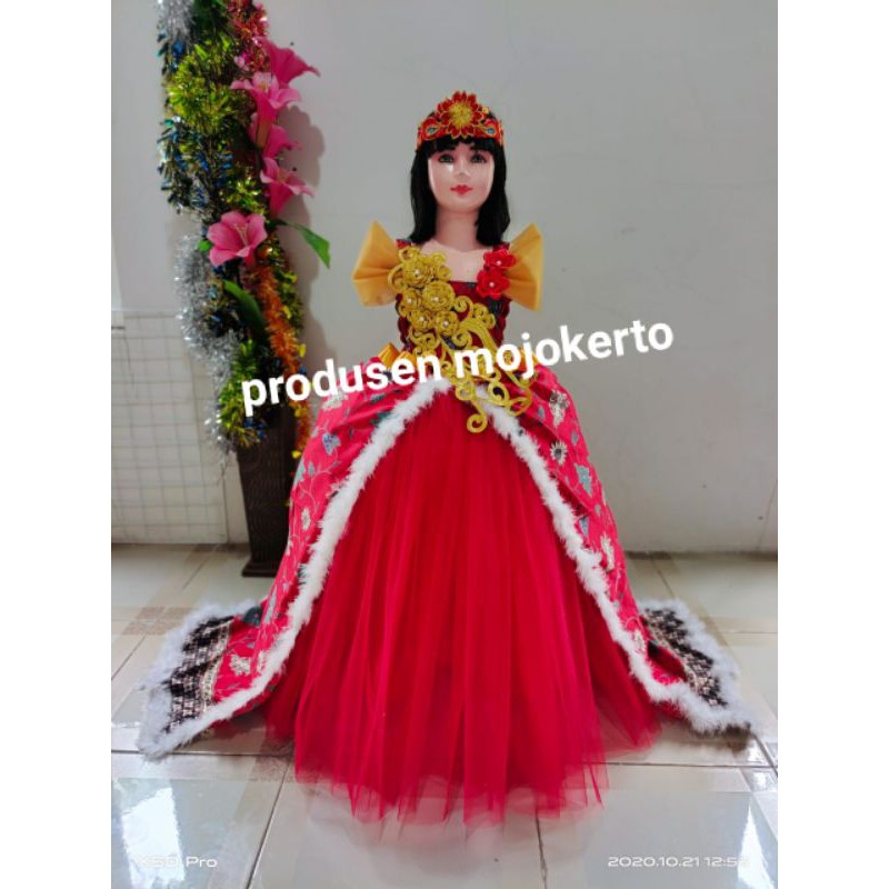 Jual Gaun Batik Tutu / Batik Fashion Show / Batik Karnaval / GAUN ANAK ...