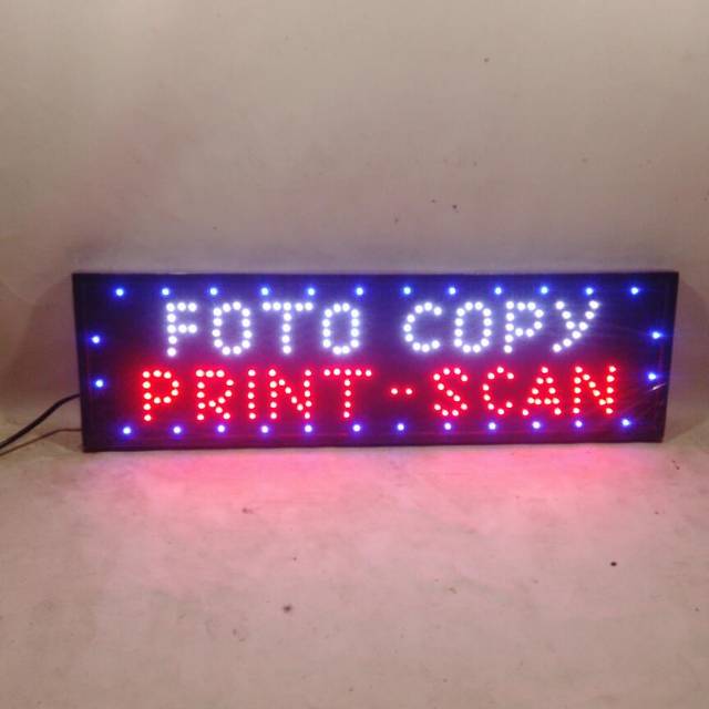 Jual Tulisan lampu led sign fotocopy print scan untuk foto copy an ...