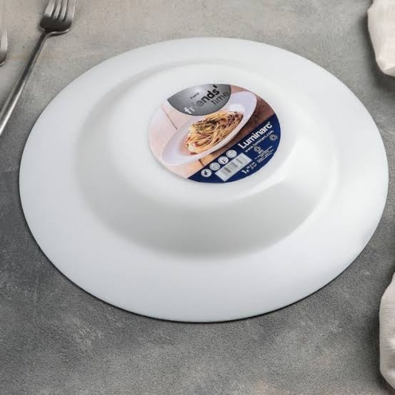 Jual Piring Pasta 28cm Luminarc Friends Time Pasta Plate White | Shopee ...