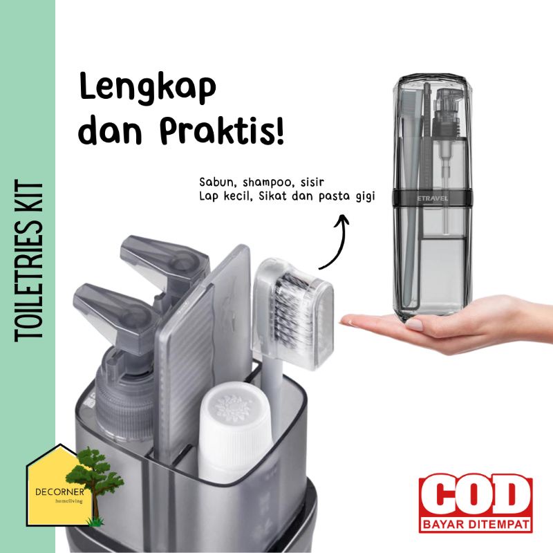 Jual Alat Mandi Travel Set Isi 7 Botol Sabun Shampoo 7in1 Size Travel ...