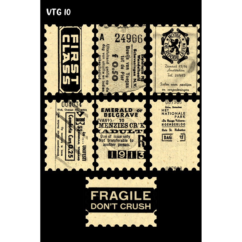 Jual STIKER PACK VINTAGE CLASSIC STICKER STICKER HP/LAPTOP SCRAP BOOK ...