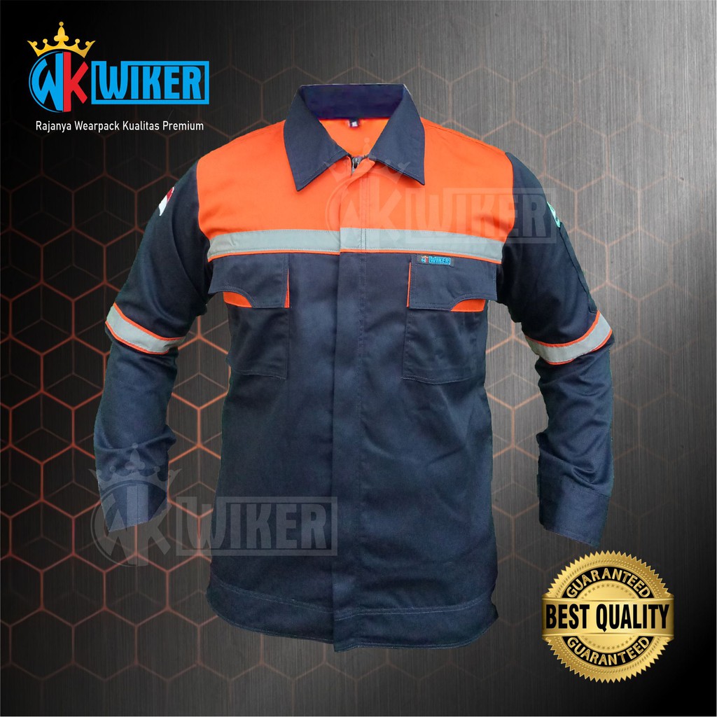 Jual Wearpack Safety Common Series - Orange Navy// Wearpack Atasan ...