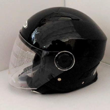 Jual Helm Zeus Halfface ZS-617 Black | Shopee Indonesia