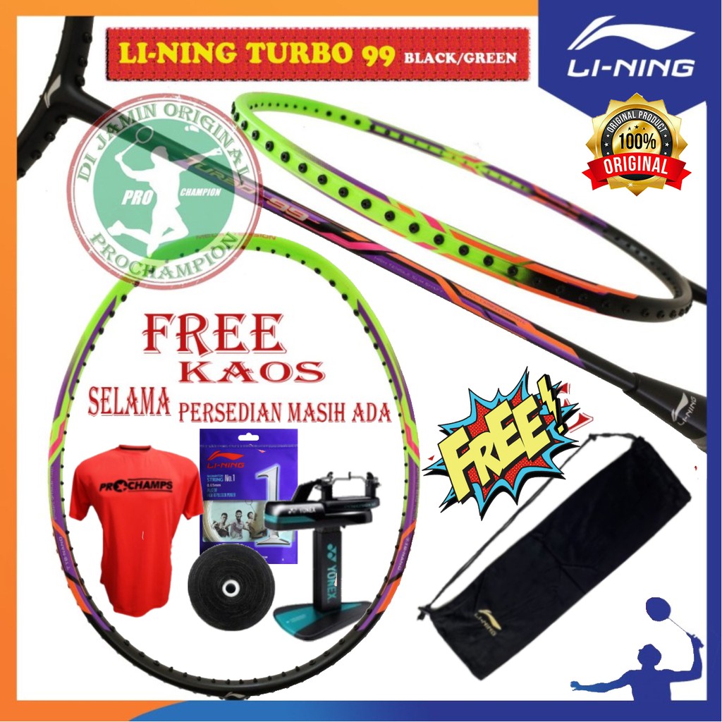 Jual Lining Turbo 99 Raket Lining Raket Badminton Li-Ning Original ...