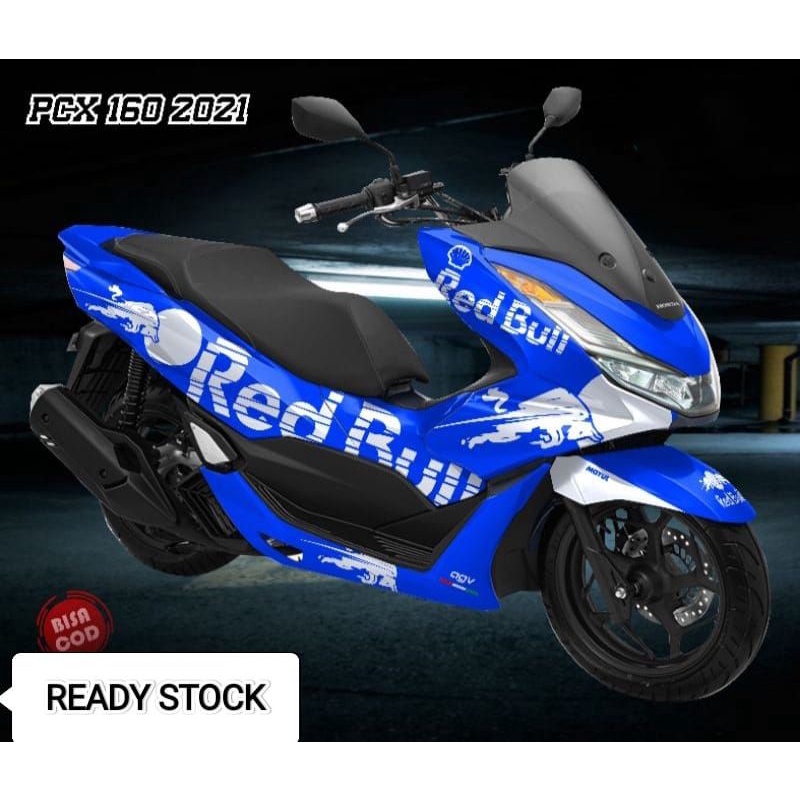 Jual Striping all new pcx 160 full body motif red bull Decal pcx full ...
