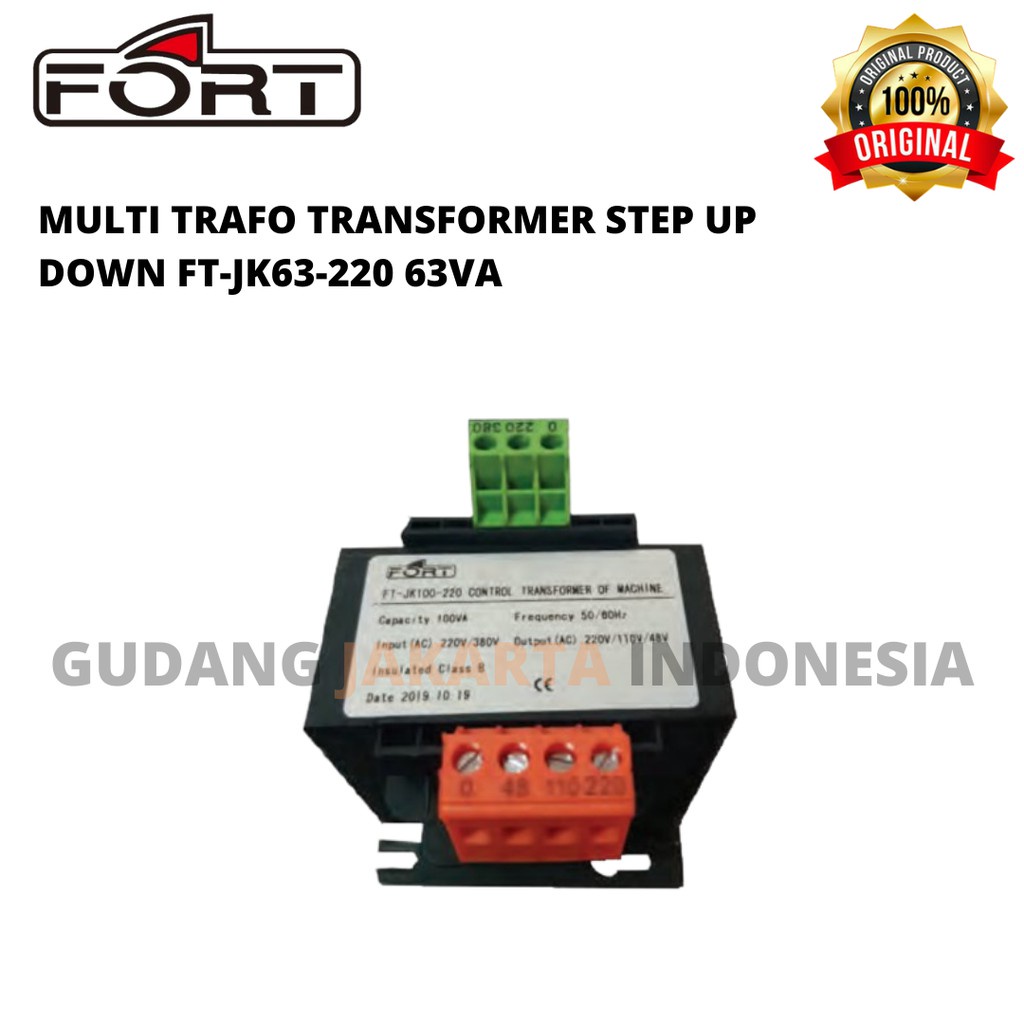 Jual TRAFO STEP DOWN FORT TRANSFORMER FT-JK400-220 / FT-JK400-36 / FT ...