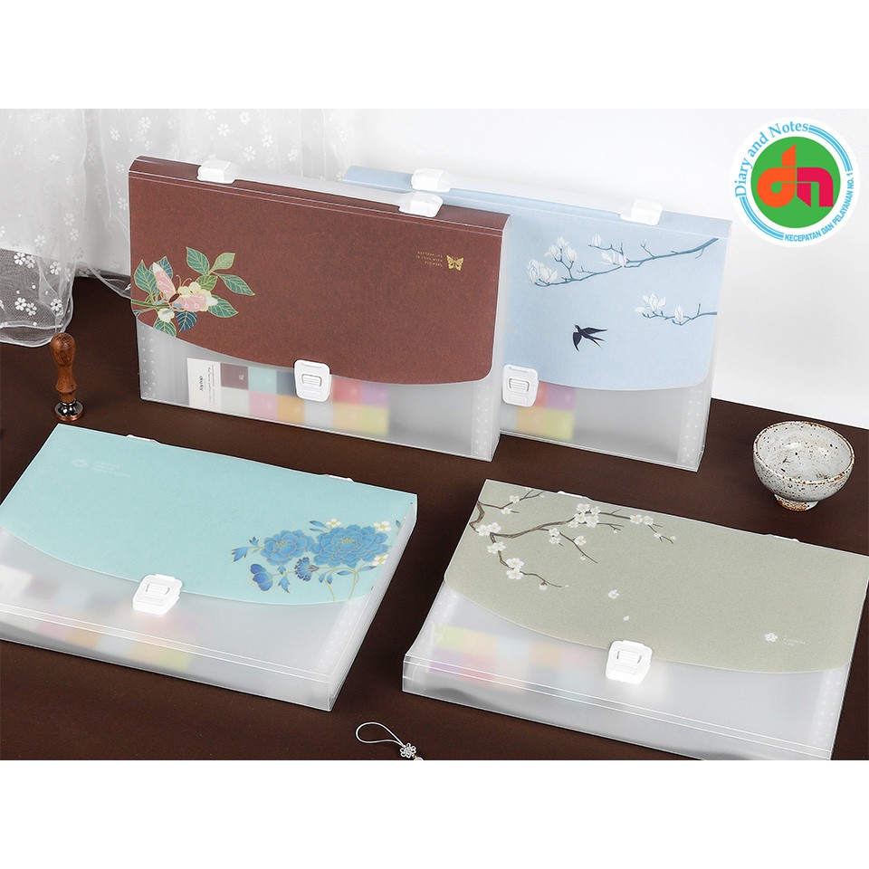 Jual Map Dokumen In Love with Flowers Plastic Folder Briefcase Bagus ...