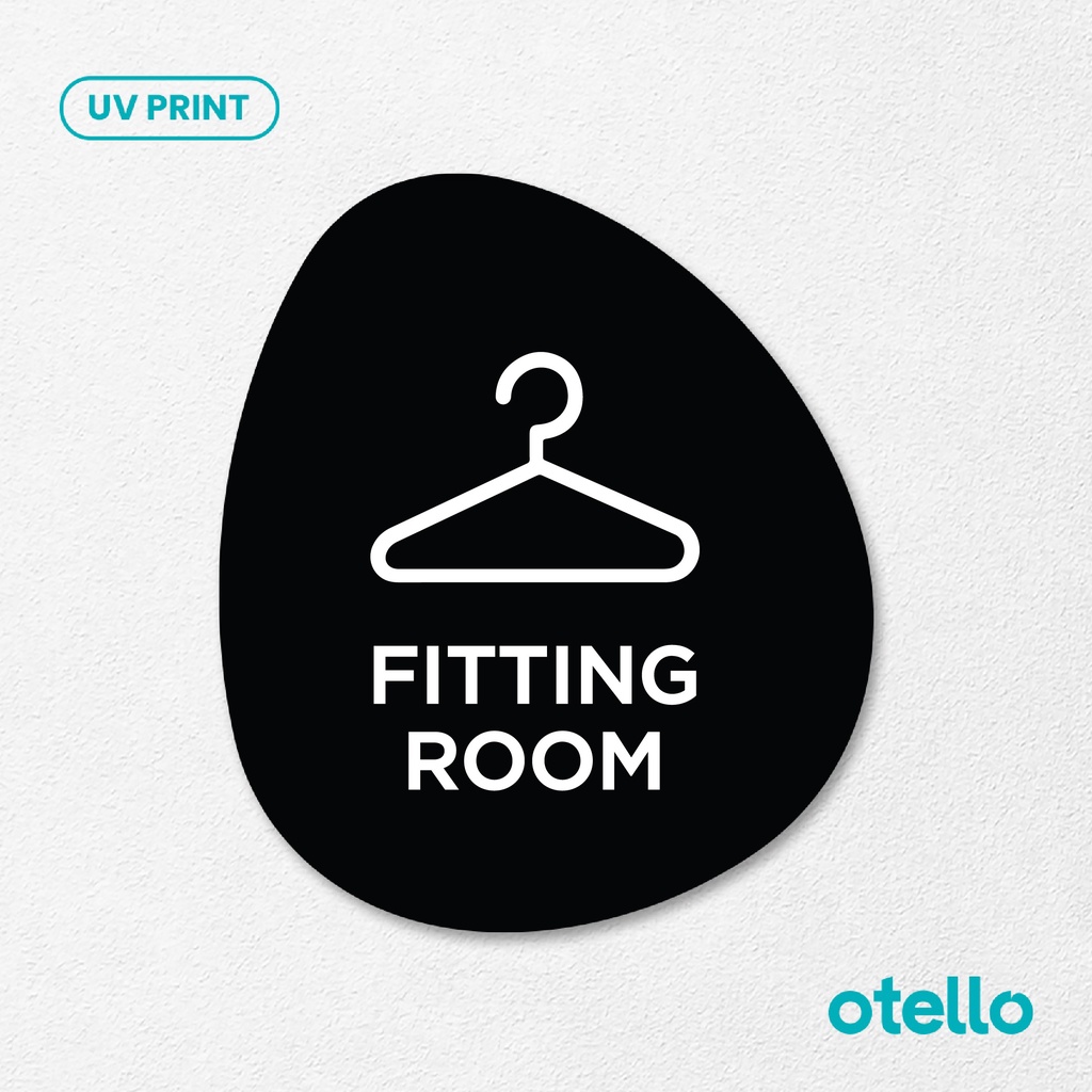 Jual Fitting Room Sign Board Akrilik Tempel Signage Dinding Papan ...
