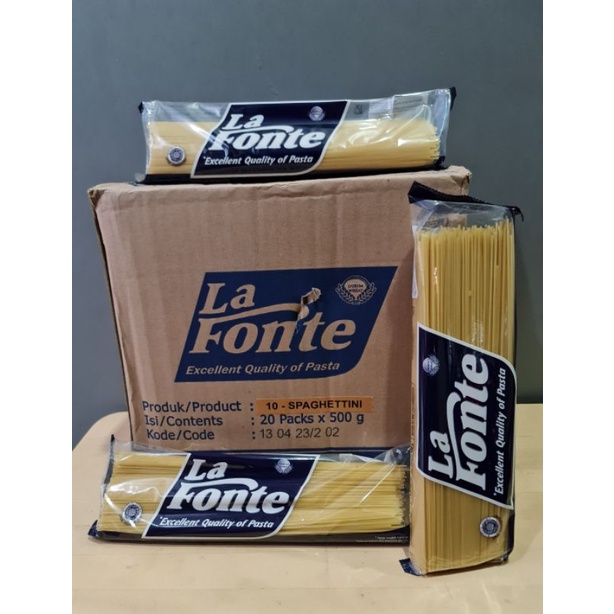 Jual La Fonte Spaghettini no 10 500 Gr | Shopee Indonesia