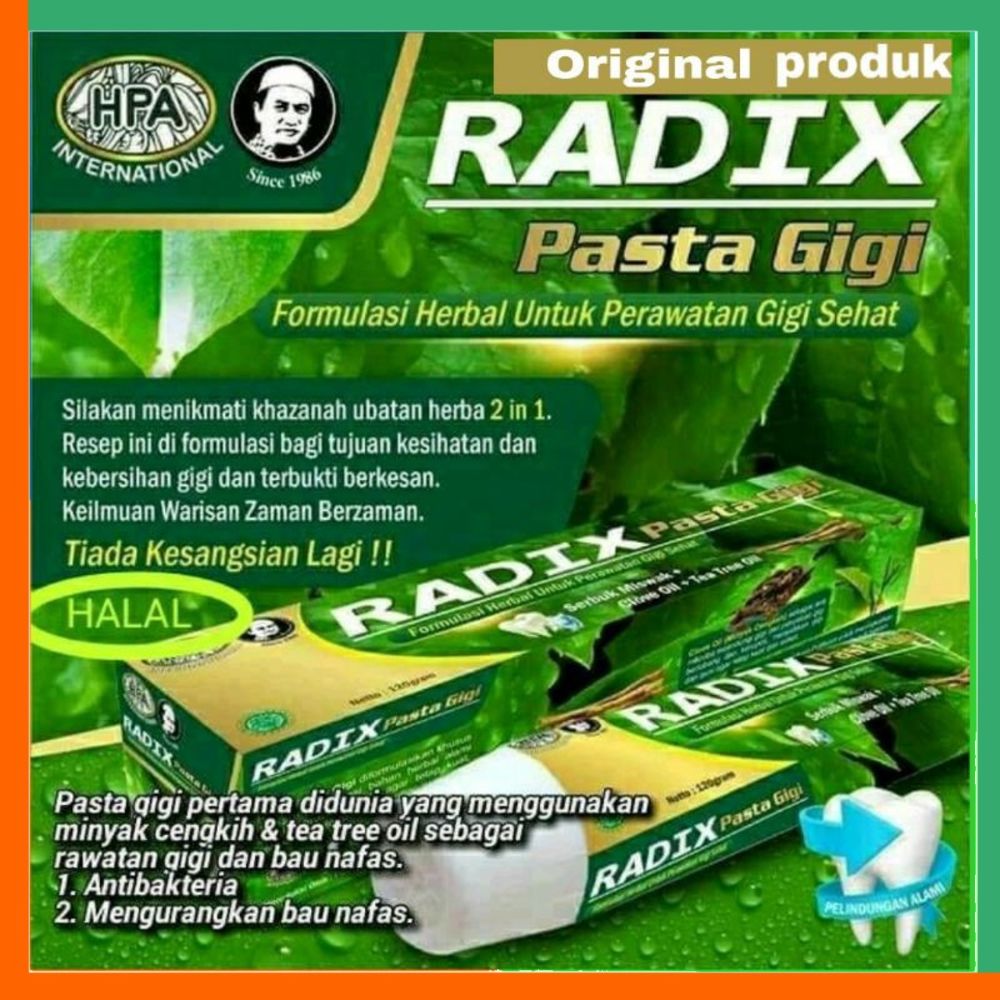 Jual Radix Pasta Gigi HPA Internasional Paket 12 pcs (1 lusin) | Shopee ...