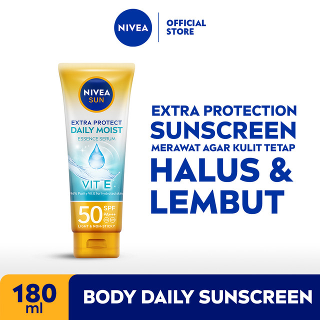 Jual NIVEA SUN Body Serum Daily Moist Essence Serum SPF 50+ PA+++ 180ml ...