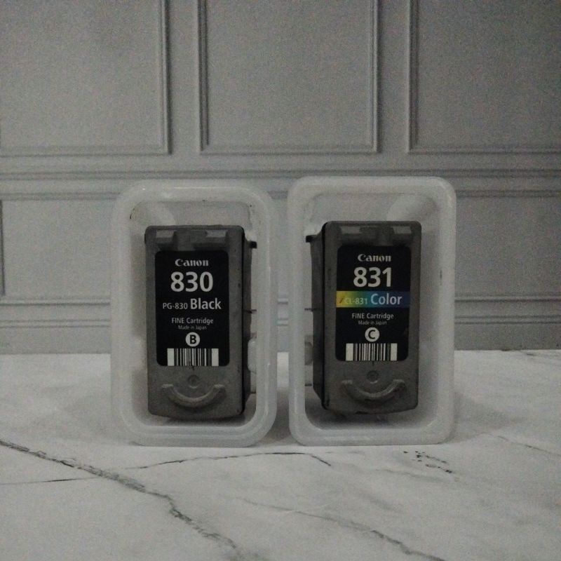Jual TINTA CANON PG-830 + CL-831 RECYCLE SIAP PAKAI [1 SET] | Shopee ...