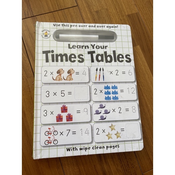 Jual Learn your times tables wipe clean | Shopee Indonesia