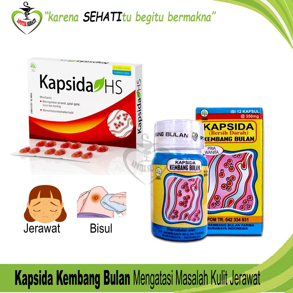 Jual Kapsida Kembang Bulan Kapsul Bersih Darah Obat Jerawat | Shopee ...