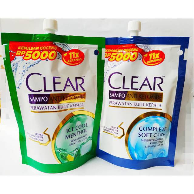 Jual Shampoo Clear Pouch Mini 55 ml - 5000 Perak | Shopee Indonesia