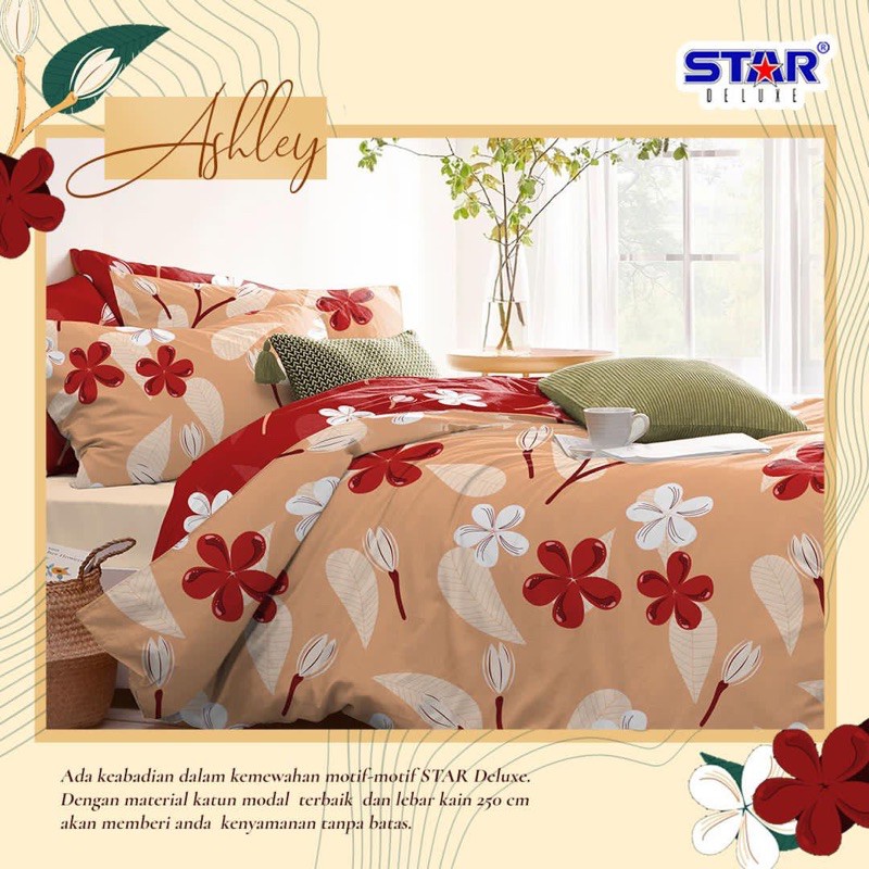 Jual kain sprei meteran ashley star | Shopee Indonesia