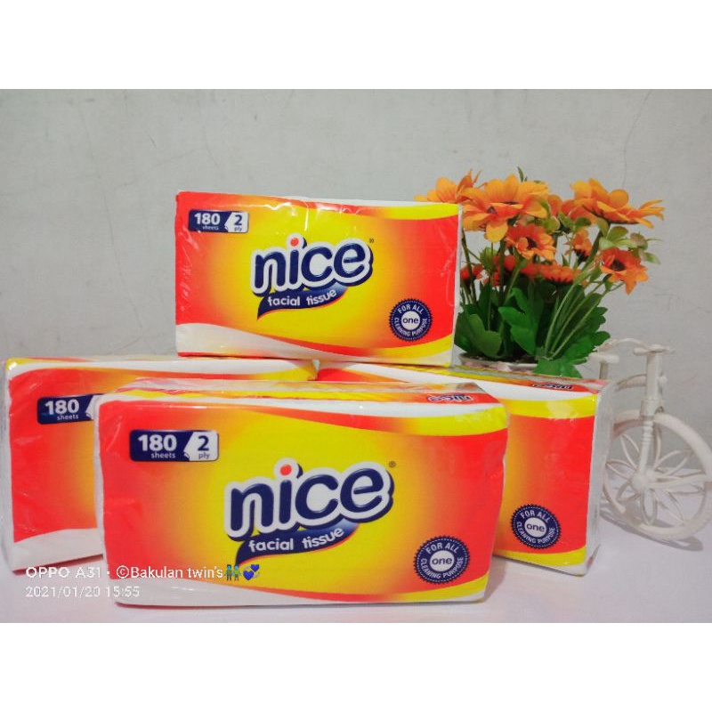 Jual NICE Tissue 180 sheet (1 paket isi 4 pak) | Shopee Indonesia