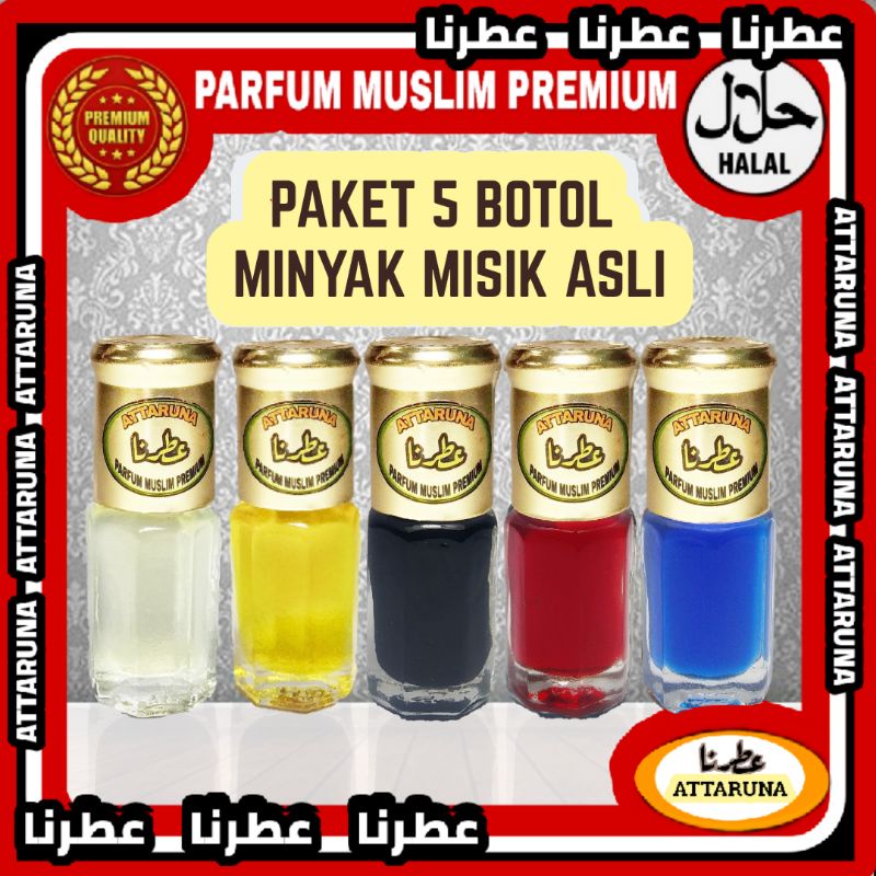 Jual Minyak misik 5 macam putih kuning hitam merah biru misik asli ...