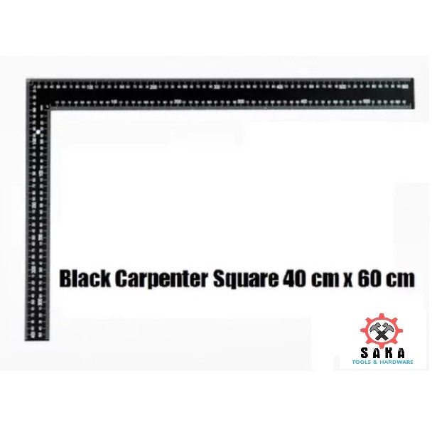 Jual Penggaris Siku L Jumbo Panjang 42x60 cm siku tukang Black | Shopee ...
