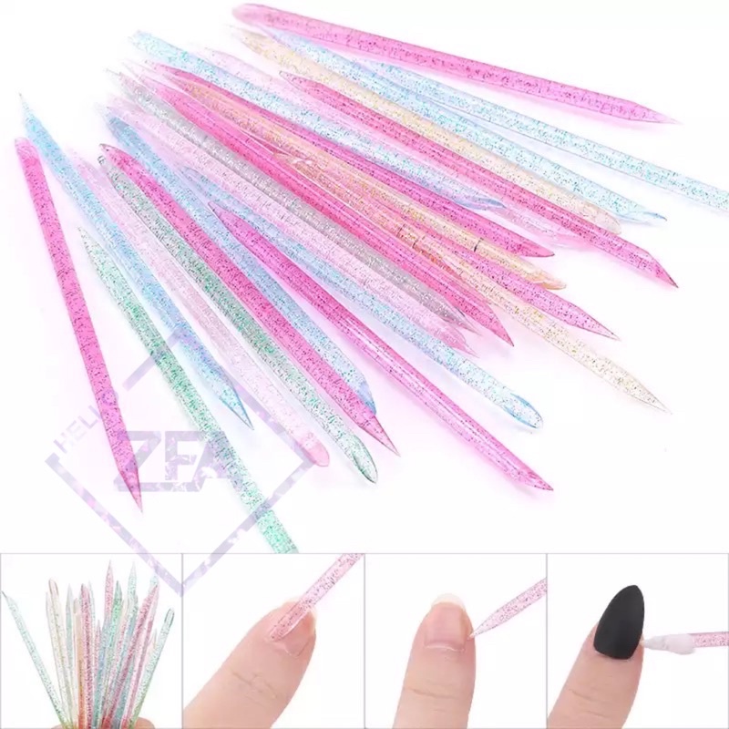 Jual Reusable Crystal Stick Cuticle Remover Tool Care Nails Manicures ...