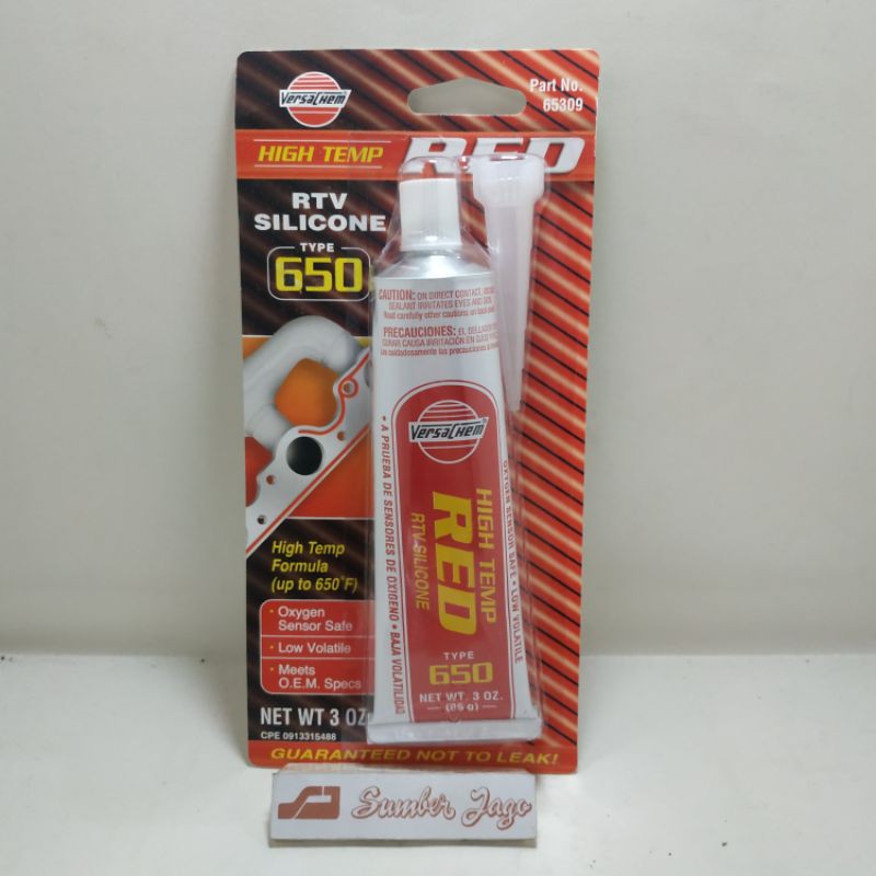 Jual Silicone Red RTV High Temp Type 650 Versachem 85gr | Shopee Indonesia